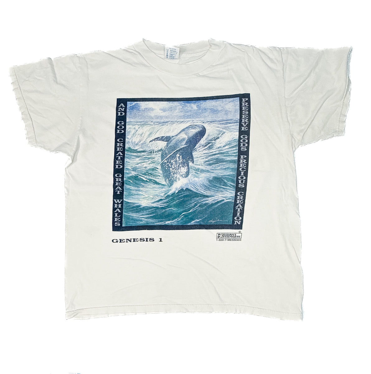 God Created Whales (LARGE) – Vintage Jesus Tees
